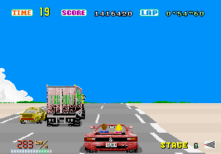 Out Run, the most successful bitmap (zoomed sprites) racing game ! Uses ...