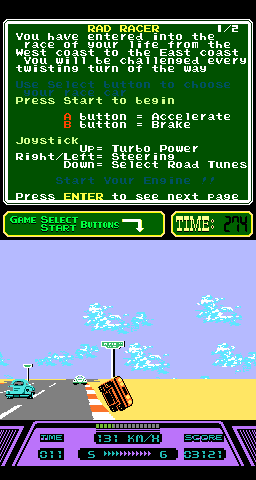 Arcade: Playchoice 10 - Rad Racer