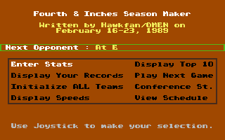 C-64: 4th & Inches Season Maker