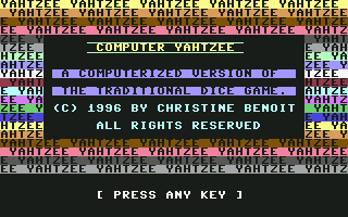 C-64: Computer Yahtzee