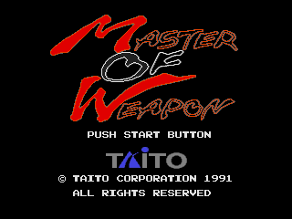 Sega Genesis: Master of Weapon