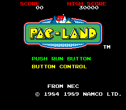 Turbografx-16 - PC Engine: Pac-Land