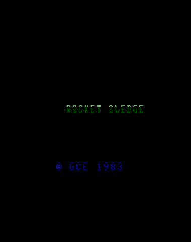 Vectrex: Rocket Sledge Demo (PD)