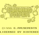 Game Boy: Burning Paper