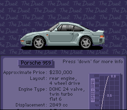 SNES: Test Drive 2 The Duel